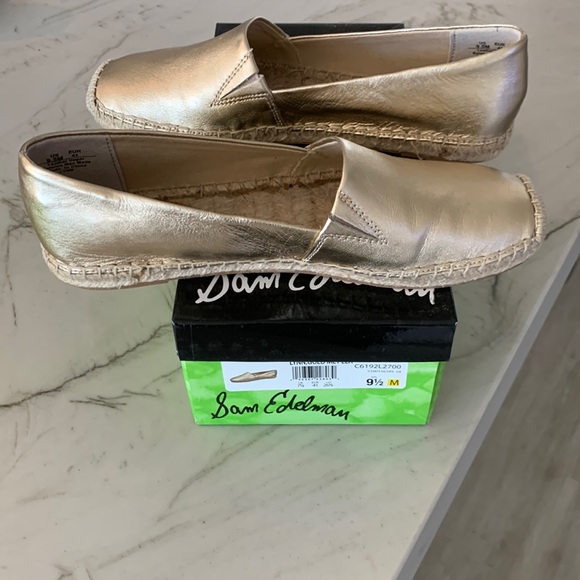 Sam Edelman | Shoes | New Sam Edelman Lynn Gold Met Lea Shoes Size 95m ...